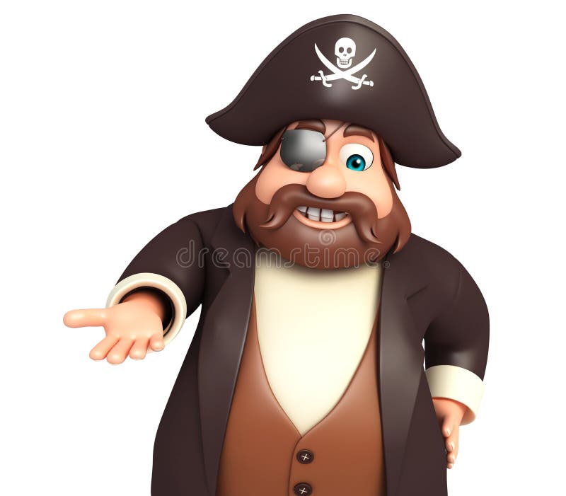 Pirate with Hold pose stock illustration. Illustration of buccaneer ...