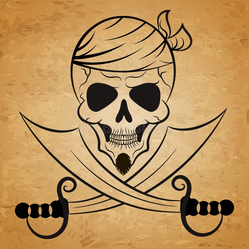 Pirate Illustration Drawing Stock Vector - Illustration of human, fear ...