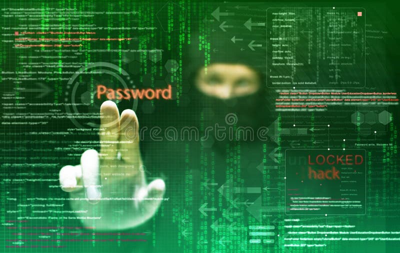 Pirate Informatique Au Travail Image stock - Image du données ...