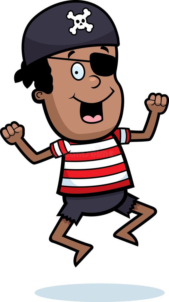 Pirate Jumping stock vector. Illustration of child, skull - 12003053