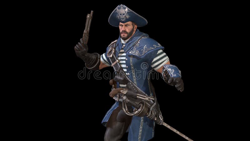 Pirate Man 3d Illustration 3d Render Stock Illustration - Illustration ...