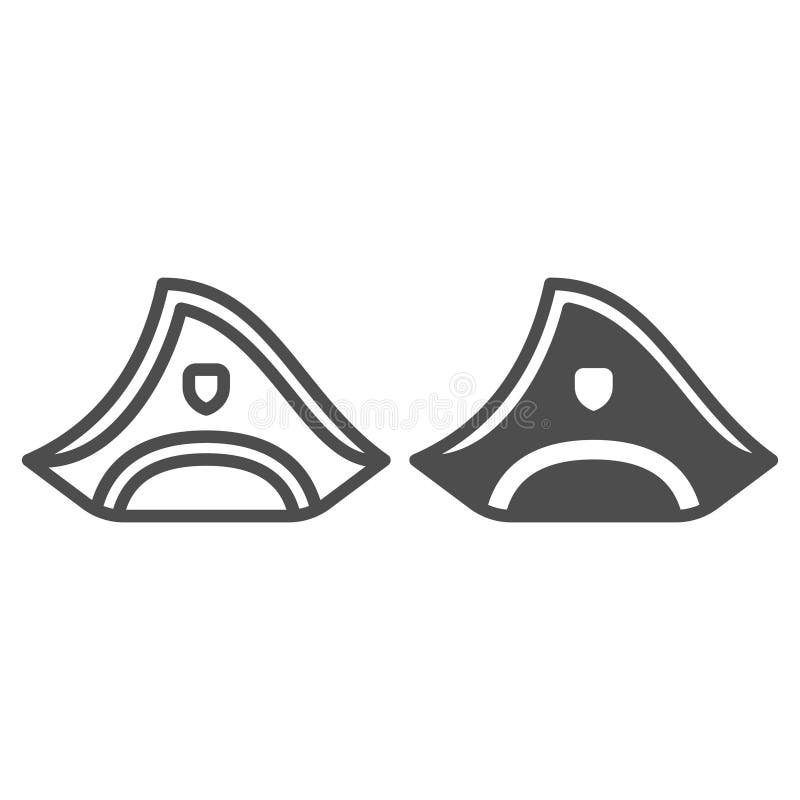 Pirate Man Hat Line and Solid Icon, Sailor Headwear Concept. Vector ...
