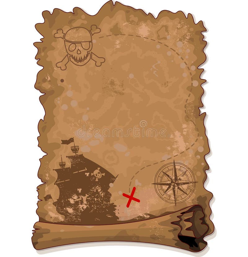Blank Pirate Scroll Banner Pirate Scroll