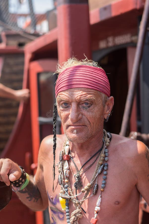 Pirate. Old man portrait stock image. Image of illegal - 74000813