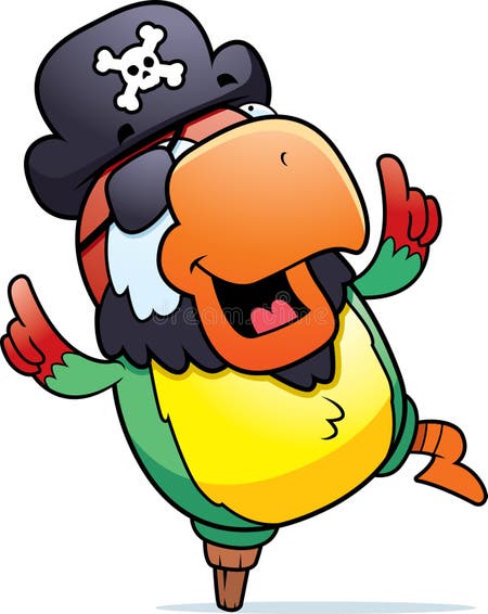 Pirate Parrot Dancing stock vector. Illustration of cartoon - 10978249