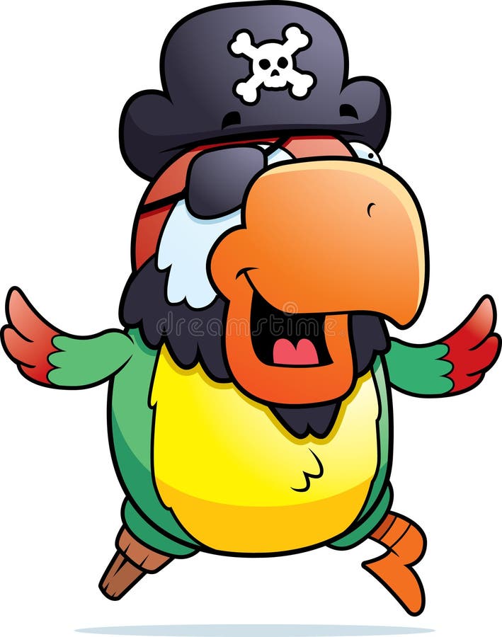 Pirate Parrot Dancing stock vector. Illustration of cartoon - 10978249