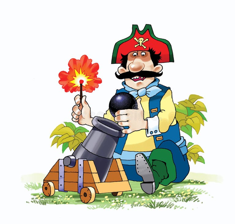 Pirate Robber Down Kernel Hat Match Stock Illustration - Illustration ...