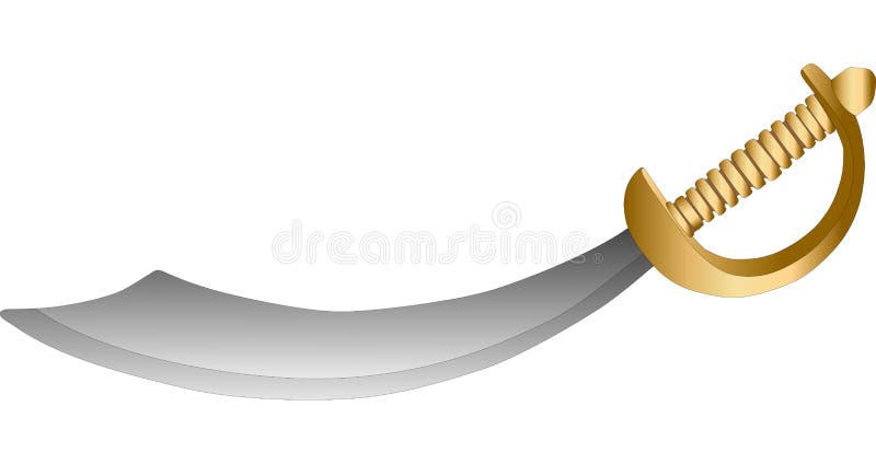 A Pirate s cutlass stock illustration. Illustration of metal - 23228692