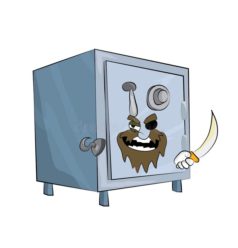 Safe cartoon stock illustration. Illustration of safe - 49694158