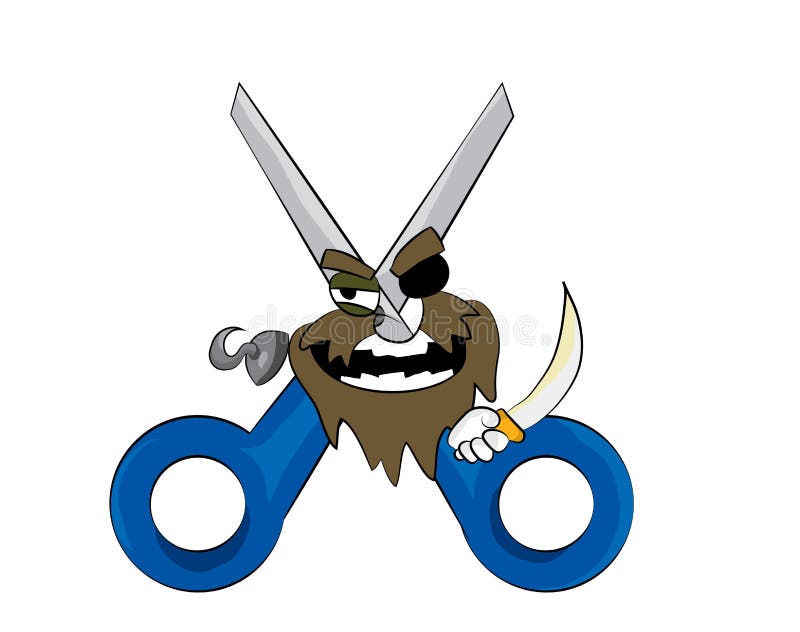 Sad scissors cartoon stock illustration. Illustration of isolated ...