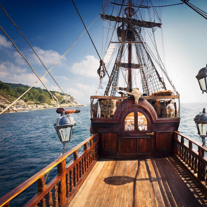 Pirate Ship Upper Deck Pirate Ship Pop Up Card | Papercrush