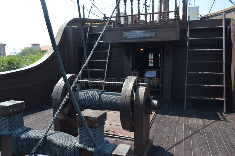 Pirate Ship on display editorial image. Image of rigging - 119328110