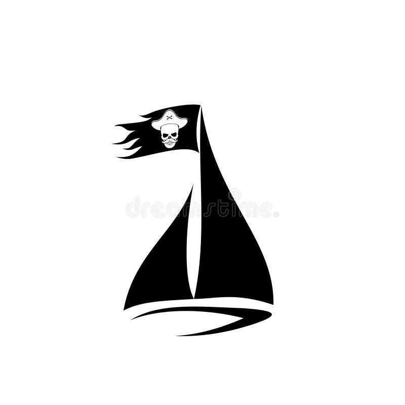 Pirate Ship Icon with Shadow Stock Vector - Illustration of cruise ...