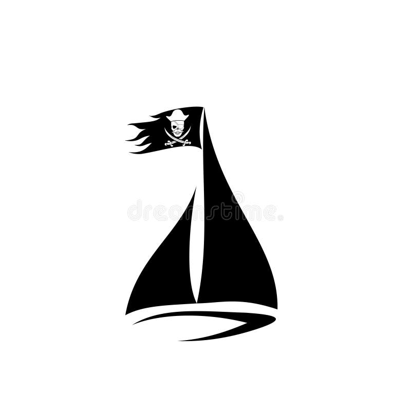 Pirate Ship Icon with Shadow Stock Vector - Illustration of cruise ...