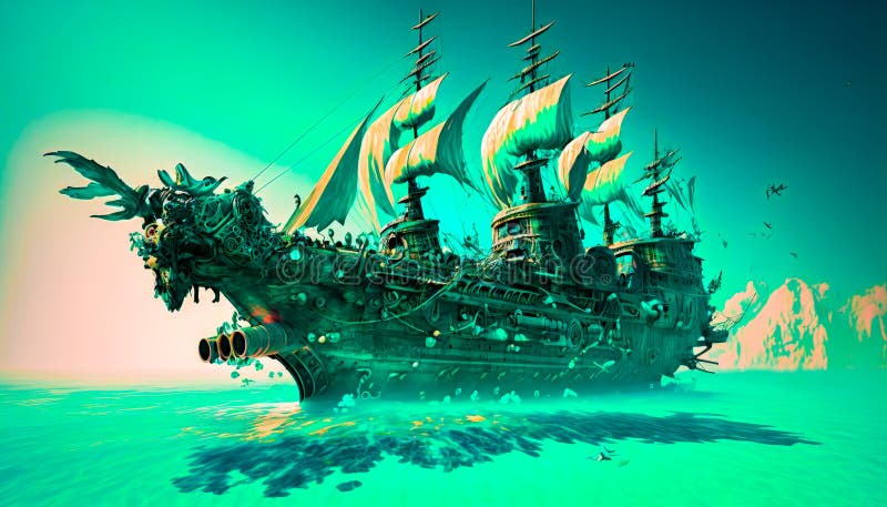 Alien Pirate Ship Stock Illustrations – 47 Alien Pirate Ship Stock ...