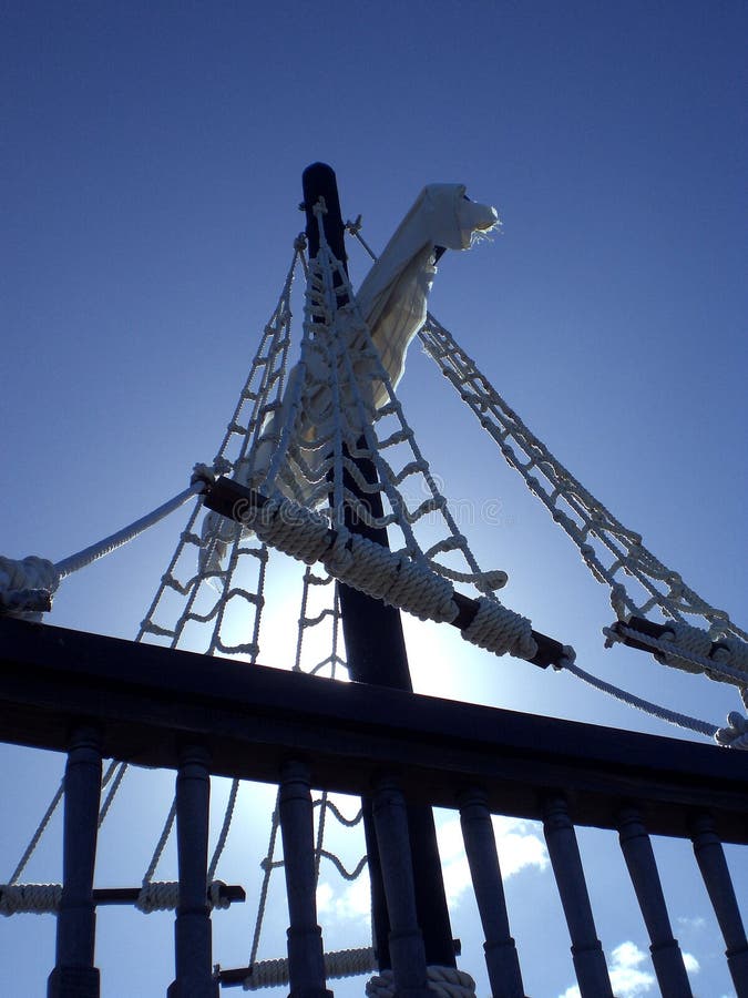 Pirate ship rigging stock photo. Image of climb, journey - 4126242