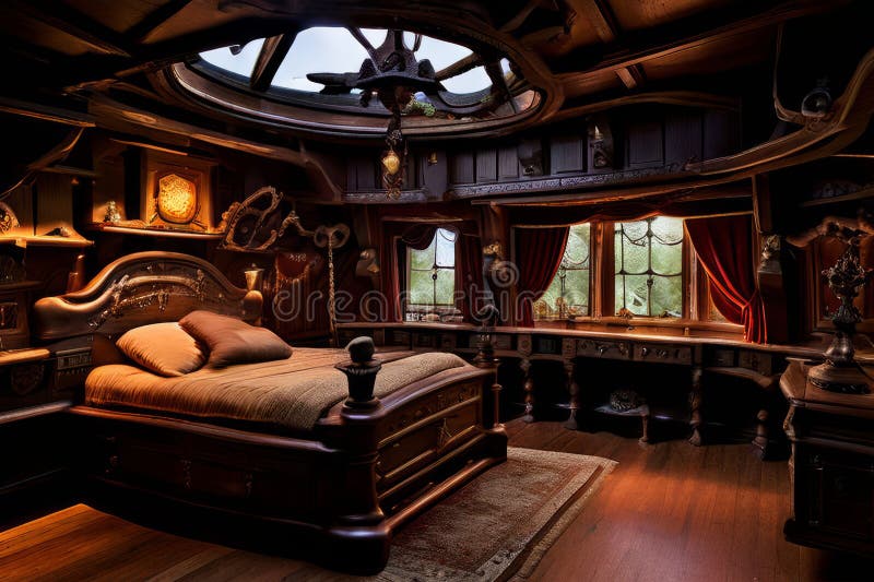 Pirate Ship a Room Designed Like the Interior of a Ship Complete Stock ...
