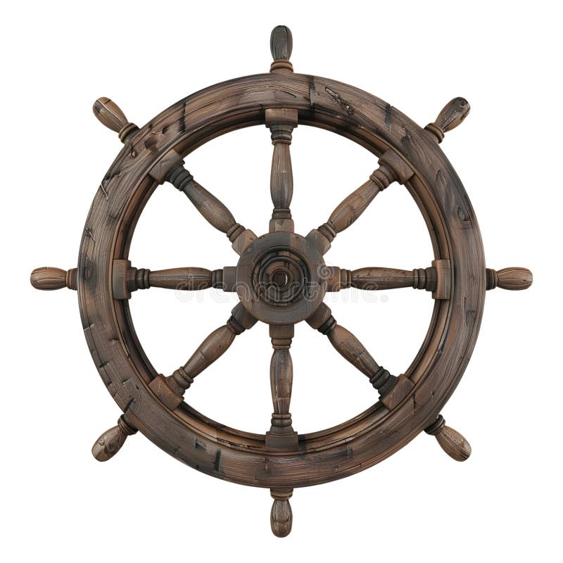Pirate Ship Wheel on Transparent Background - Ai Generated Stock ...