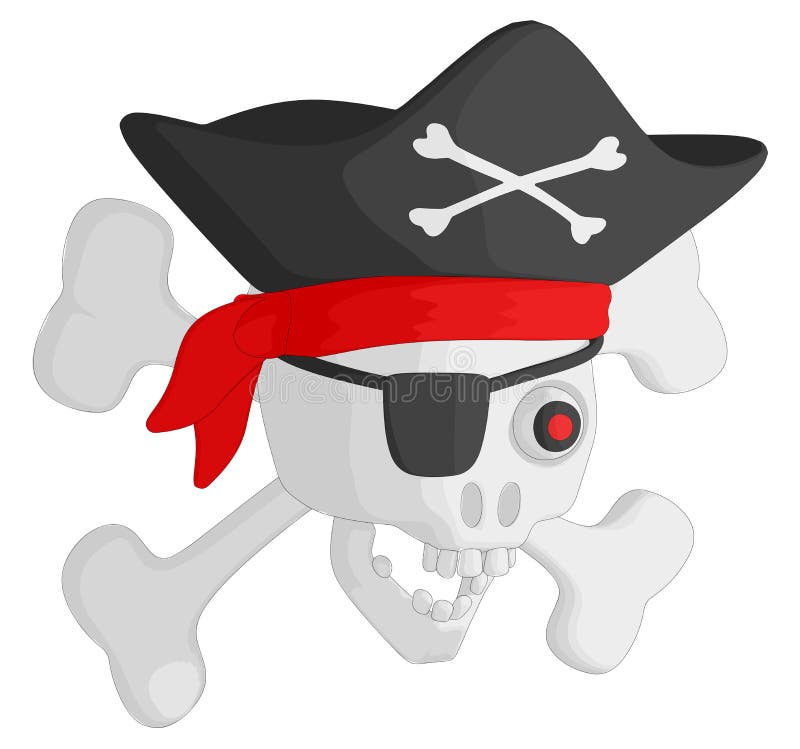 Pirate Skull and Crossbones Stock Vector - Illustration of piracy ...