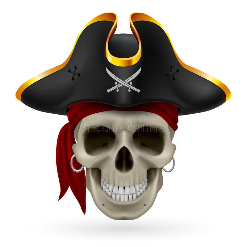 Pirate Skull - Includes Clipping Path Stock Illustration - Illustration ...