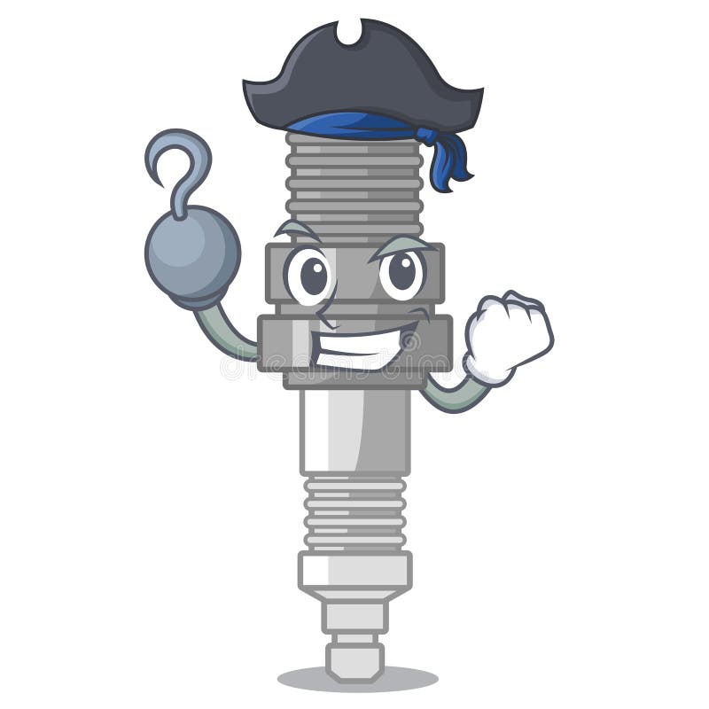 Pirate Spark Plug in the Character Shape Stock Vector - Illustration of ...