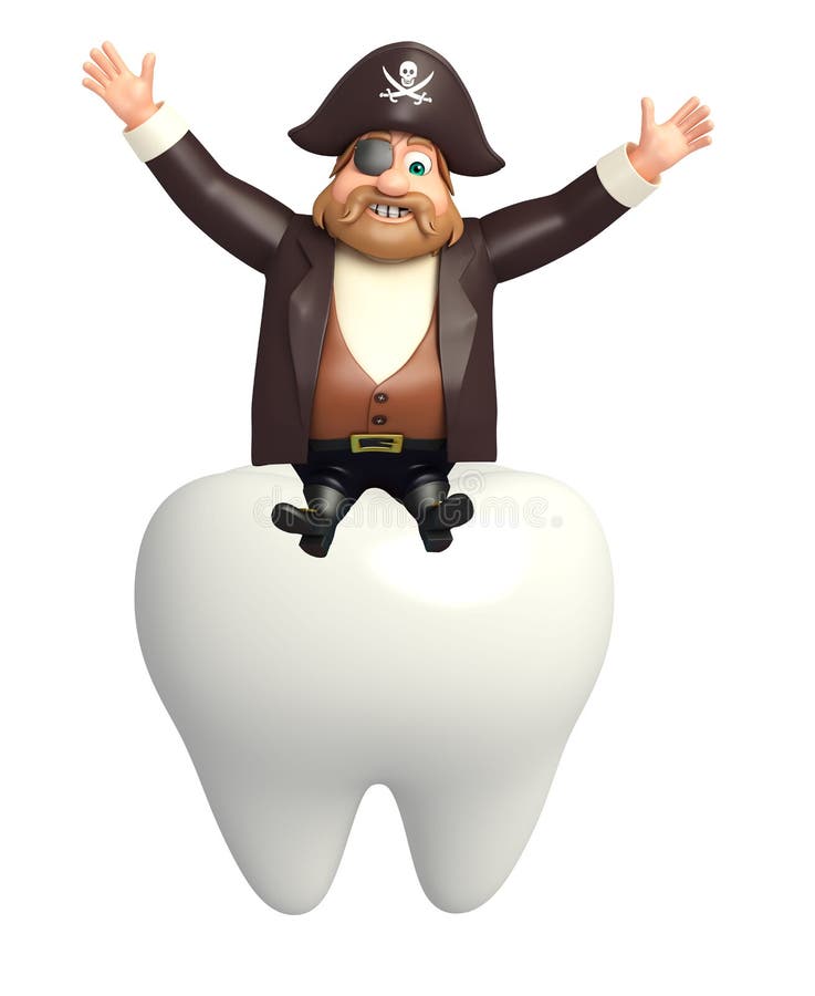 Pirate with Teeth stock illustration. Illustration of skull - 77470696