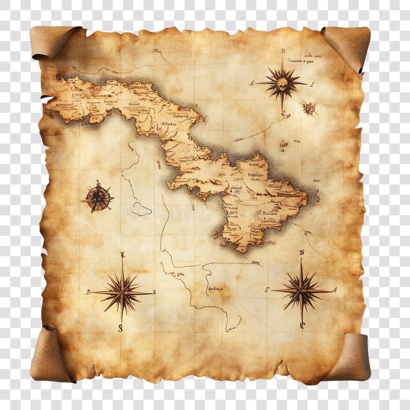 Pirate treasure map stock image. Illustration of pirate - 341487025