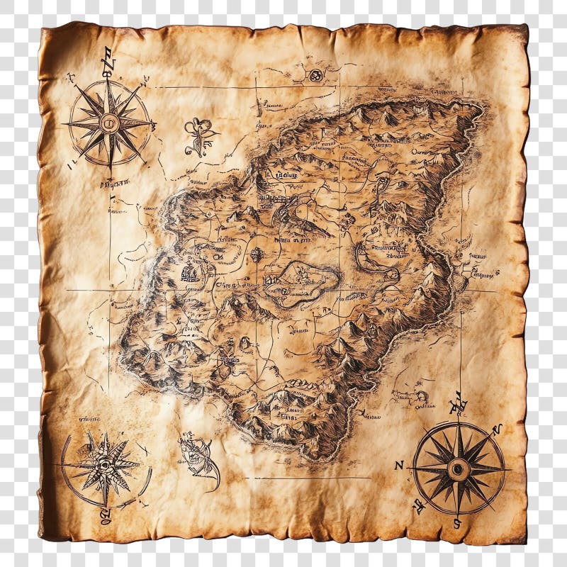 Pirate treasure map stock photo. Illustration of ancient - 341487026