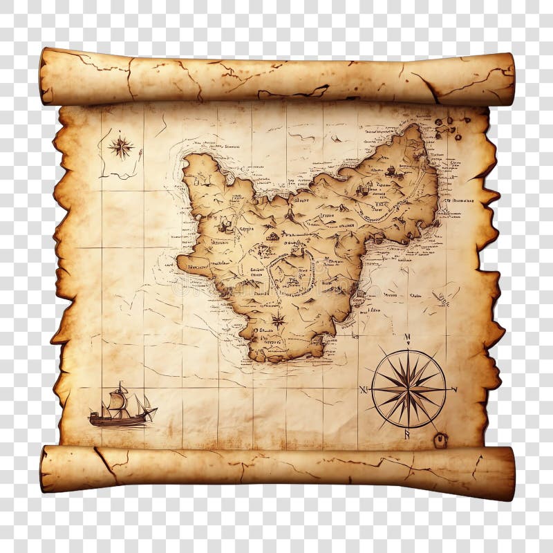 Pirate treasure map stock image. Illustration of exploration - 341487029