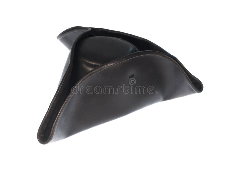 Pirate Triangle Hat Isolated on White Stock Photo - Image of revolution ...