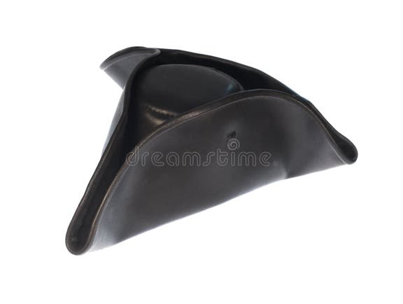 Pirate Triangle Hat Isolated on White Stock Photo - Image of revolution ...