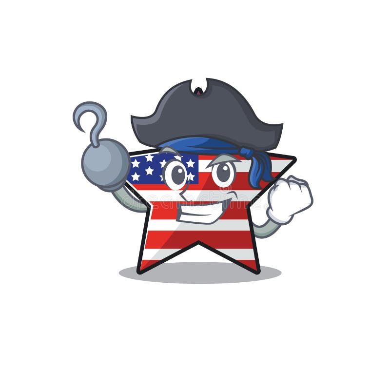 Pirate Star Balloon Was Flown Mascot Sky Stock Vector - Illustration of ...