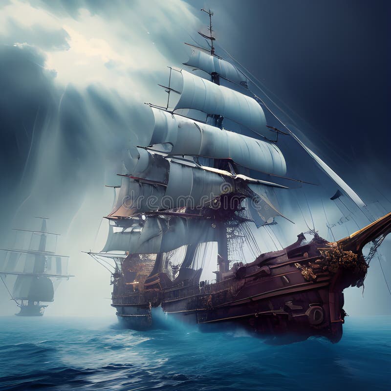 The Pirate Vortex, Generative AI Stock Illustration - Illustration of ...