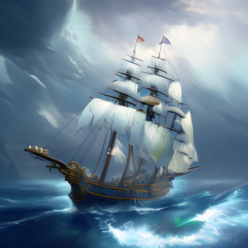 The Pirate Vortex, Generative AI Stock Illustration - Illustration of ...