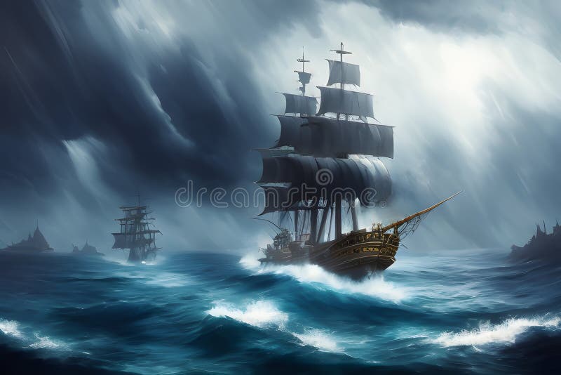 The Pirate Vortex, Generative AI Stock Illustration - Illustration of ...