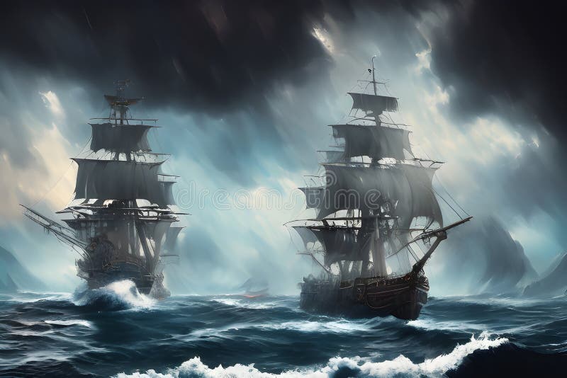 The Pirate Vortex, Generative AI Stock Illustration - Illustration of ...