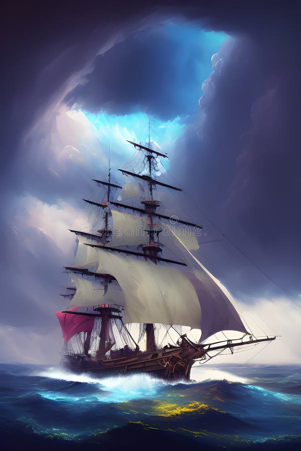 The Pirate Vortex, Generative AI Stock Illustration - Illustration of ...