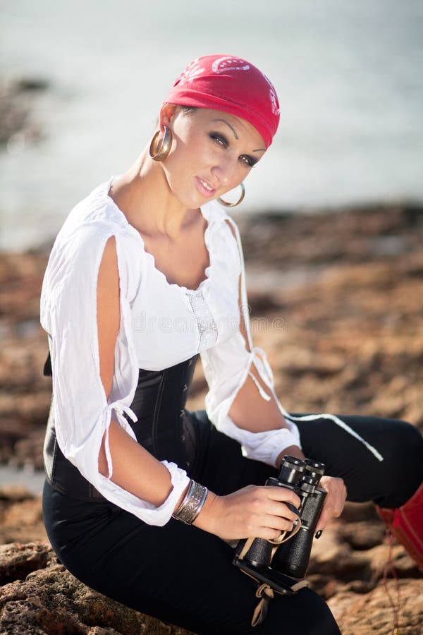 Pirate Woman stock image. Image of outfit, woman, pretty - 18737643