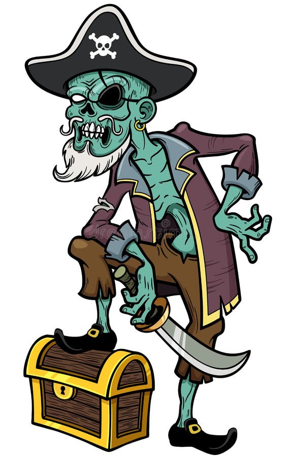 Pirate zombie stock vector. Illustration of pirate, robber - 40252405