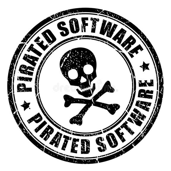 Pirated Software Rubber Stamp Stock Vector - Illustration of harmful ...