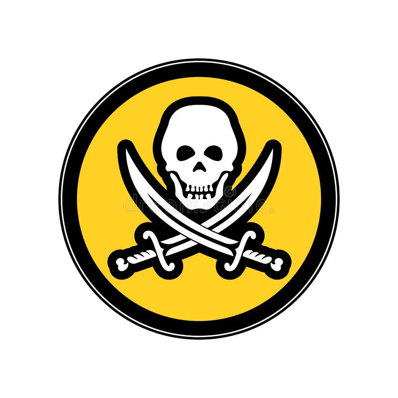 Piraterie Das Konzept Der Internetsicherheit Das Warnzeichen Vektor ...