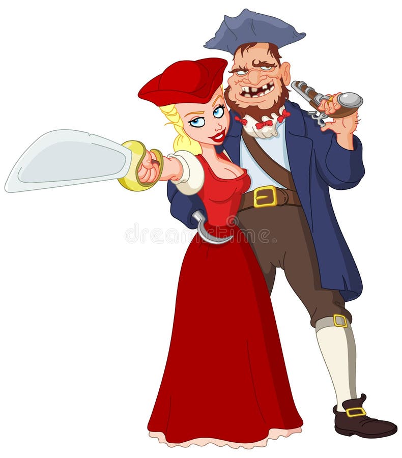 Pirates stock vector. Illustration of beautiful, hand - 12468372