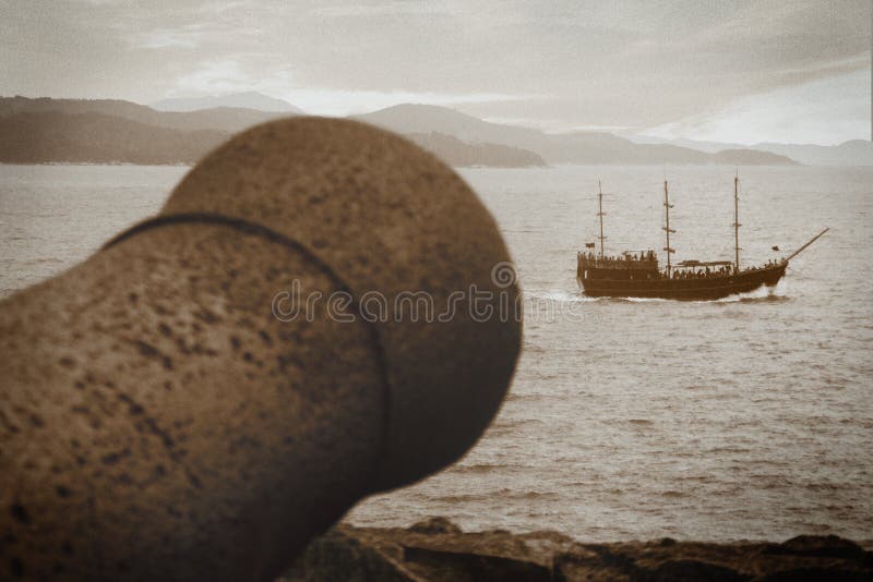 Pirates! stock image. Image of fire, pirate, coastal, defense - 4383071