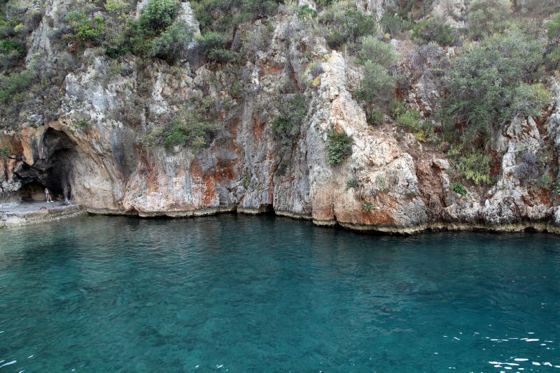 Pirates Bay Melanippe in Karaoz Stock Photo - Image of adrasan, korsan ...