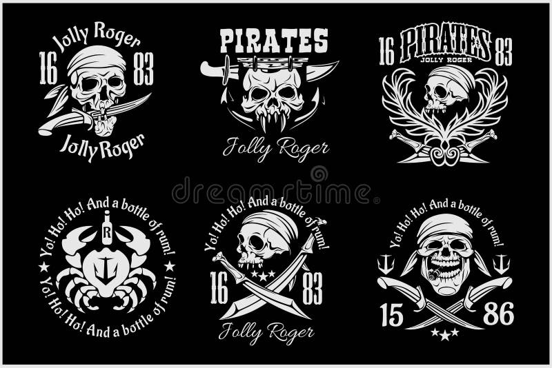 Pirates design elements stock vector. Illustration of ocean - 97092229