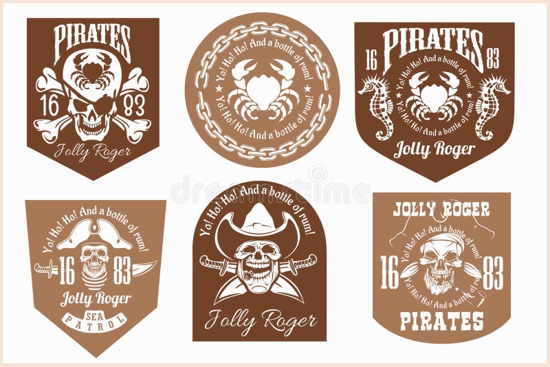 Pirates design elements stock vector. Illustration of ocean - 97092229