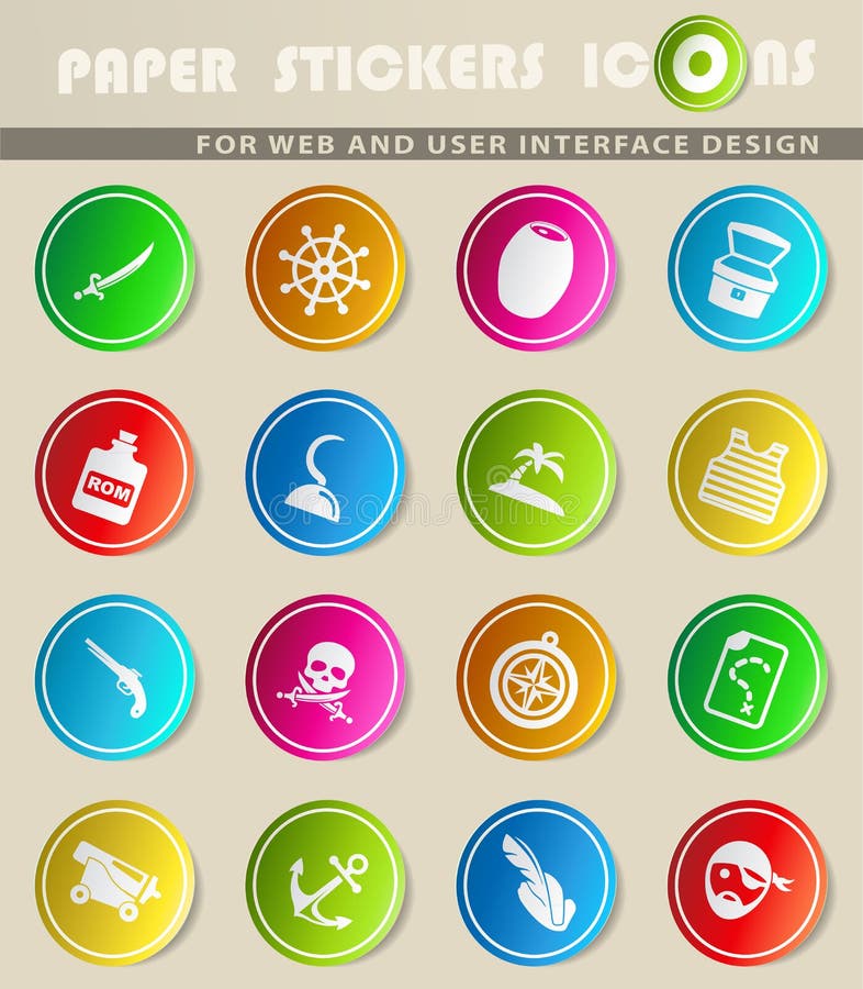 Pirates icon set stock illustration. Illustration of pirates - 88696198