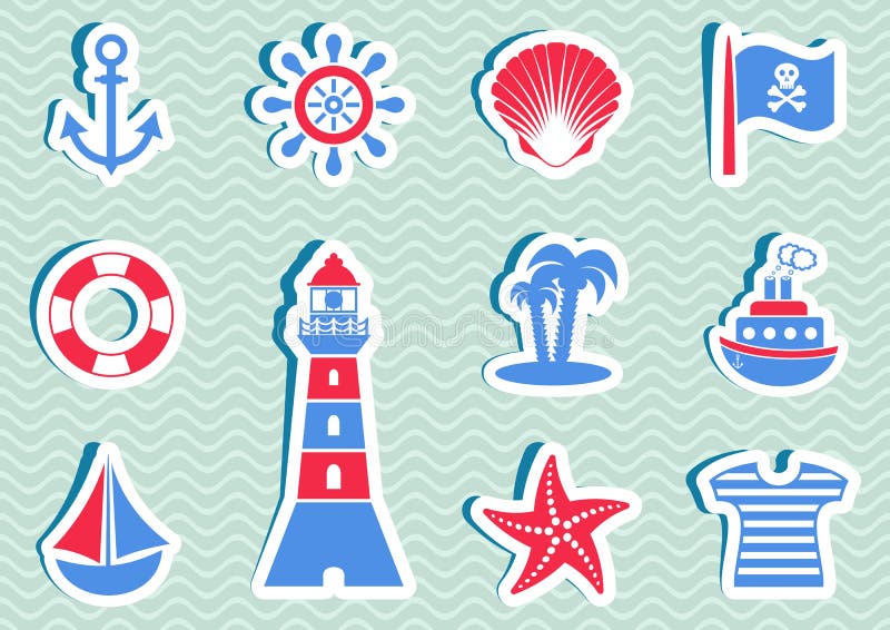 Pirates icons stock vector. Illustration of blue, steering - 43192204