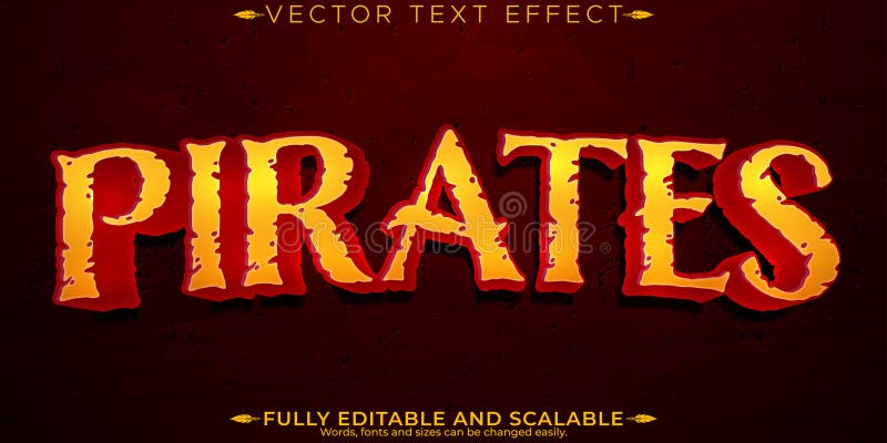 Pirates Text Effect, Editable Ocean and Treasure Island Customizable ...