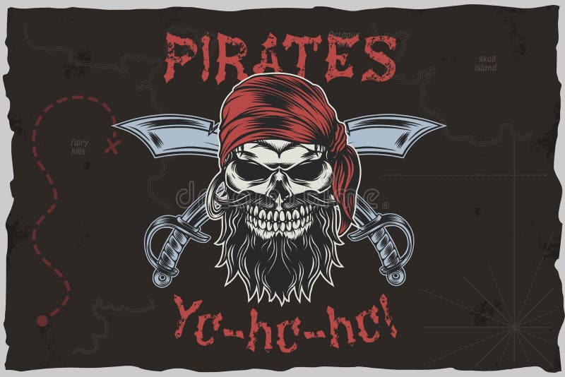 Pirates Yohoho - Tshirt Vector Illustration Stock Vector - Illustration ...